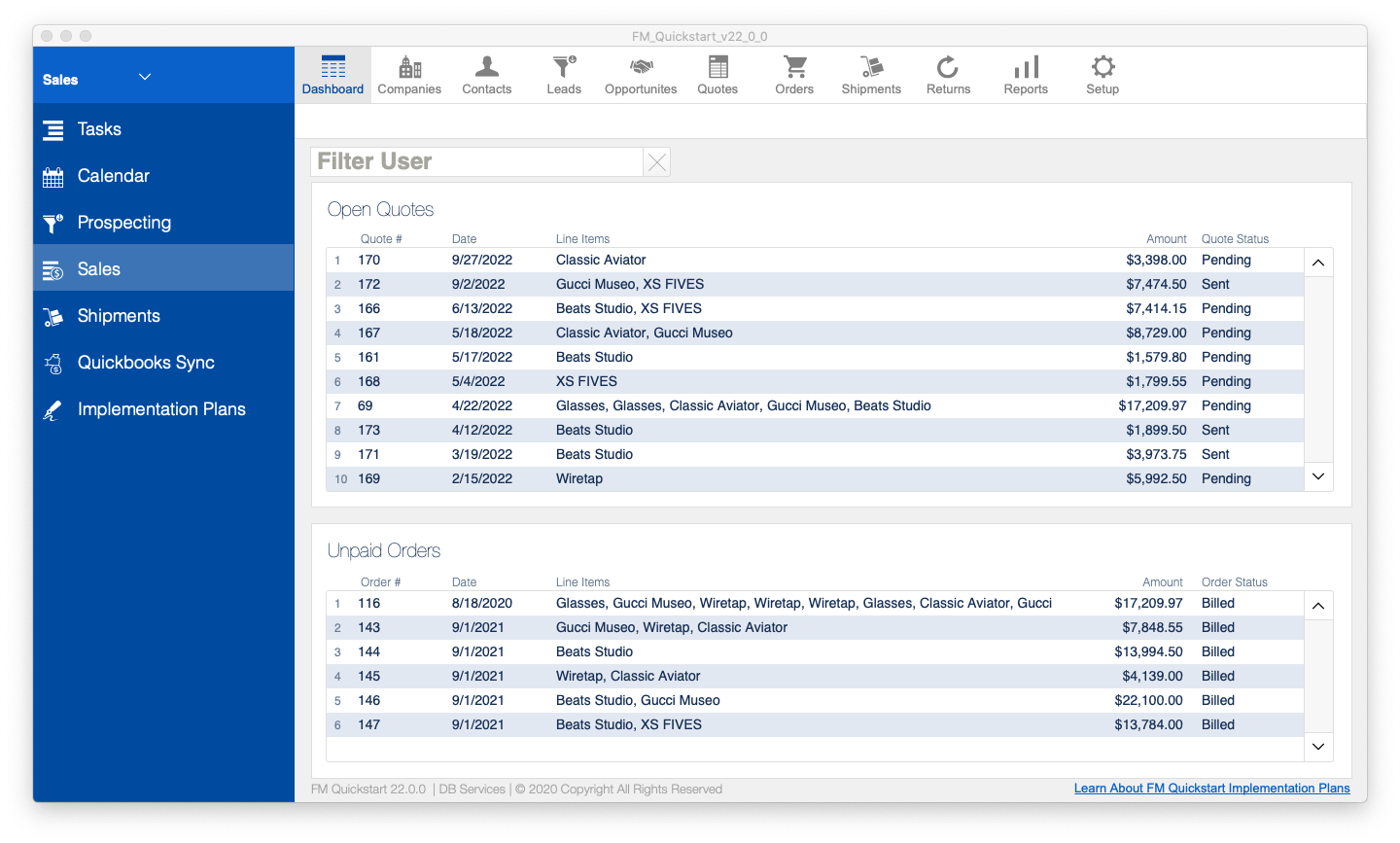 Filemaker Business Templates
