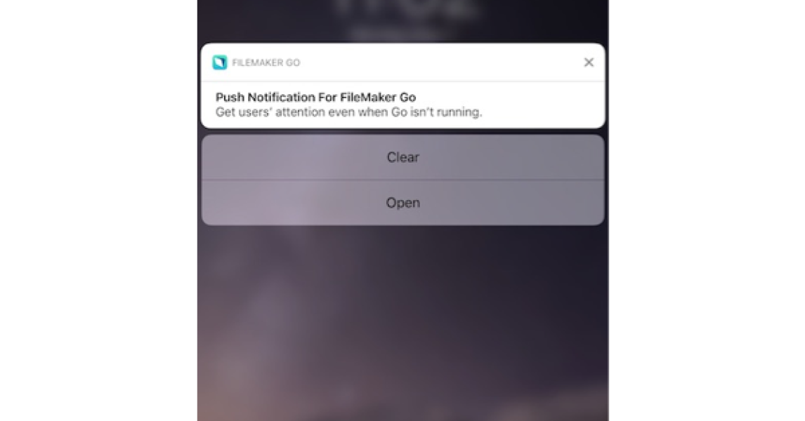 FileMaker Go Push Notifications | DB Services