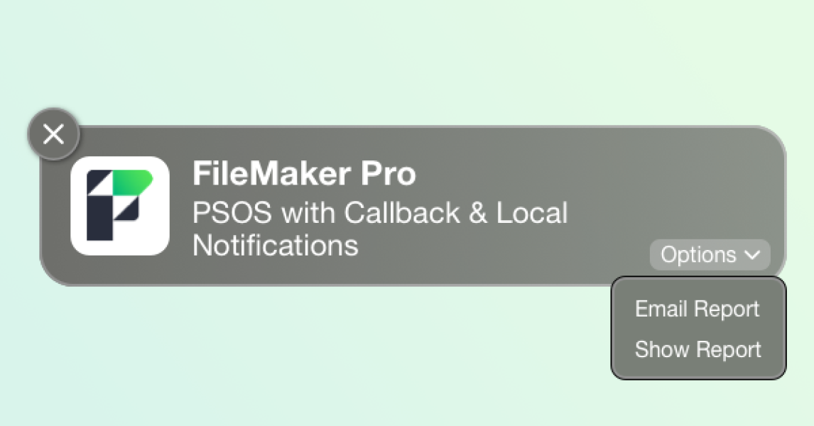 PSOS with Callback & Local Notifications in FileMaker | DB Services