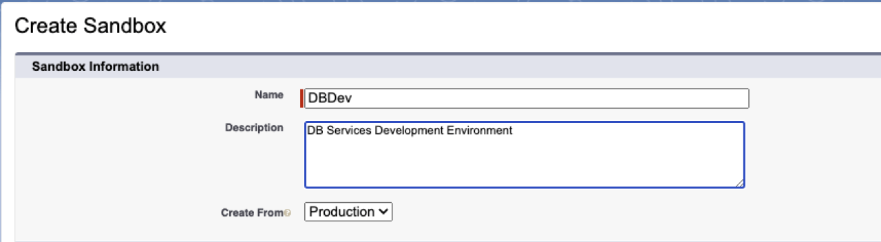 salesforce naming your sandbox.
